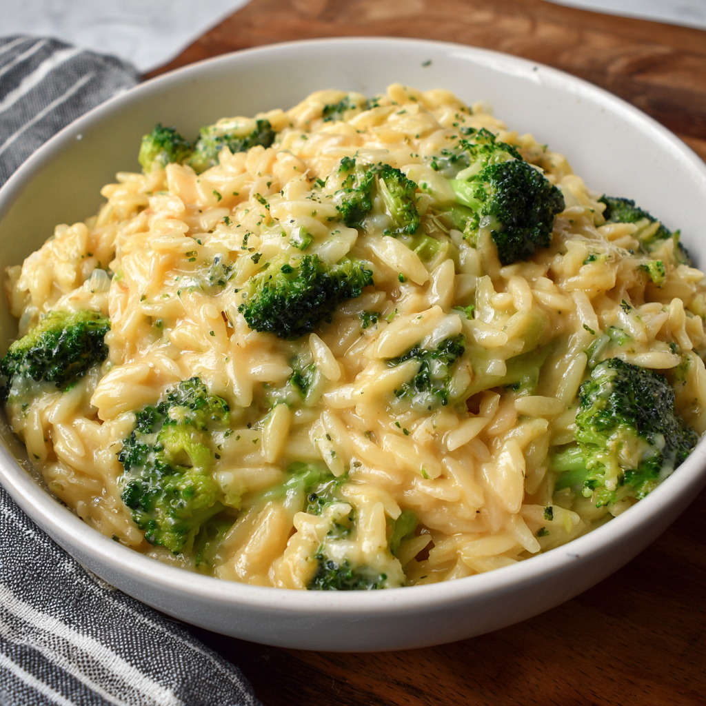 One Pot Broccoli Cheese Orzo: Creamy, Quick Dinner for Whole Family